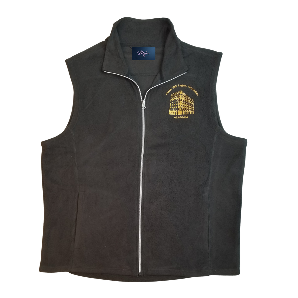 Prince Hall Legacy - Black Microfleece Vest – Stitzhes LLC