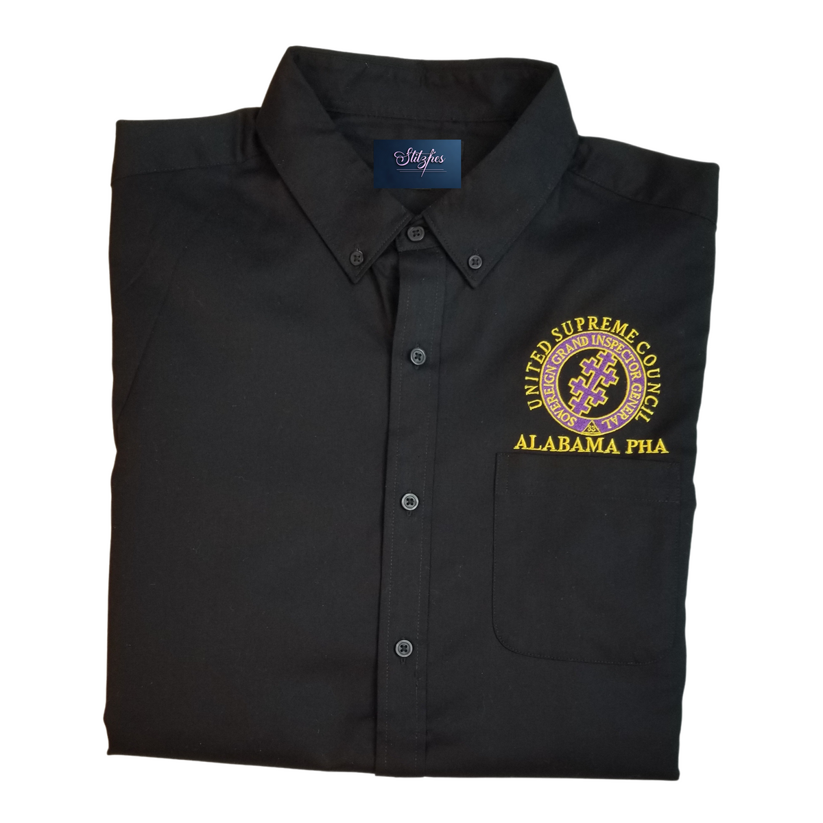Sovereign Grand Inspector General - Black Button-Down Long Sleeved Shi ...